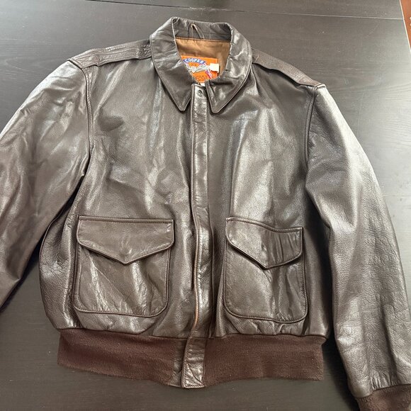 Cooper | Jackets & Coats | Vintage Mens Cooper Type A2 Brown Leather ...